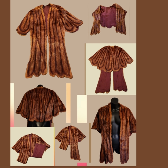 Jackets & Coats | Vintage 3s 40s Russian Squirrel Stole Wrap Cape Fully ...